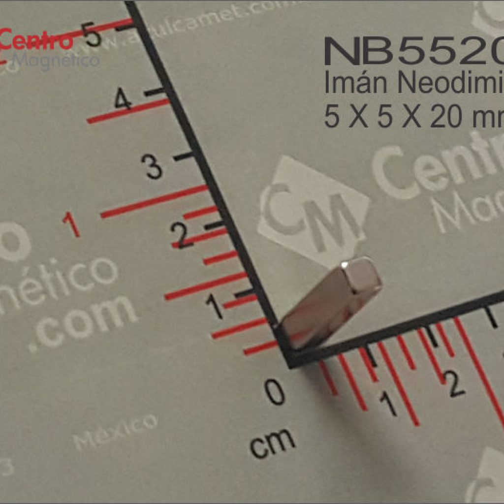 Centro Magnético | IMÁN DE NEODIMIO BLOCK 5X5X20 MM CLAVE: NB5520 ...